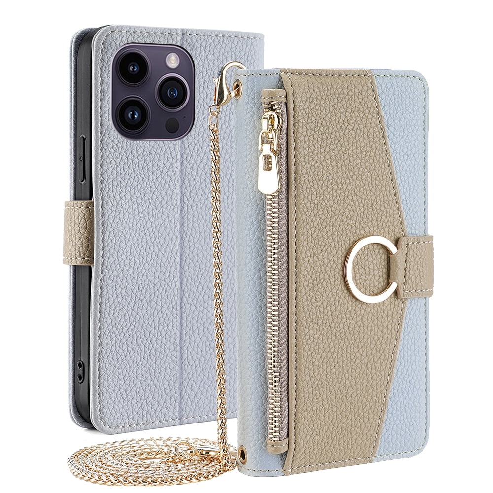 TECH CIRCLE For Google Pixel 8 Pro Wallet Case,PU Leather Flip Folio Stand Card Holder Zipper ...