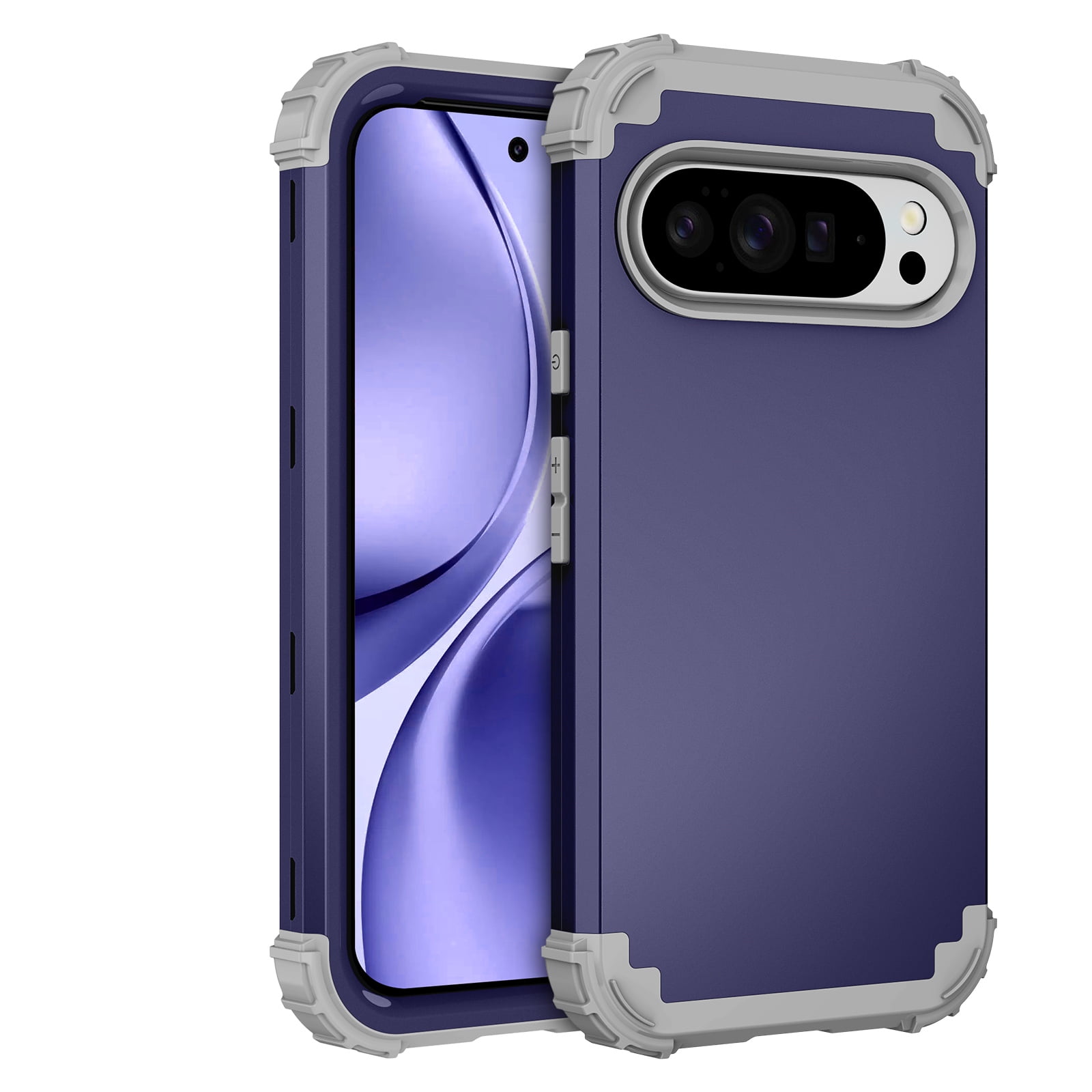 TECH CIRCLE for Google Pixel 9A Rubber Armor Case,3 in 1 Shockproof ...
