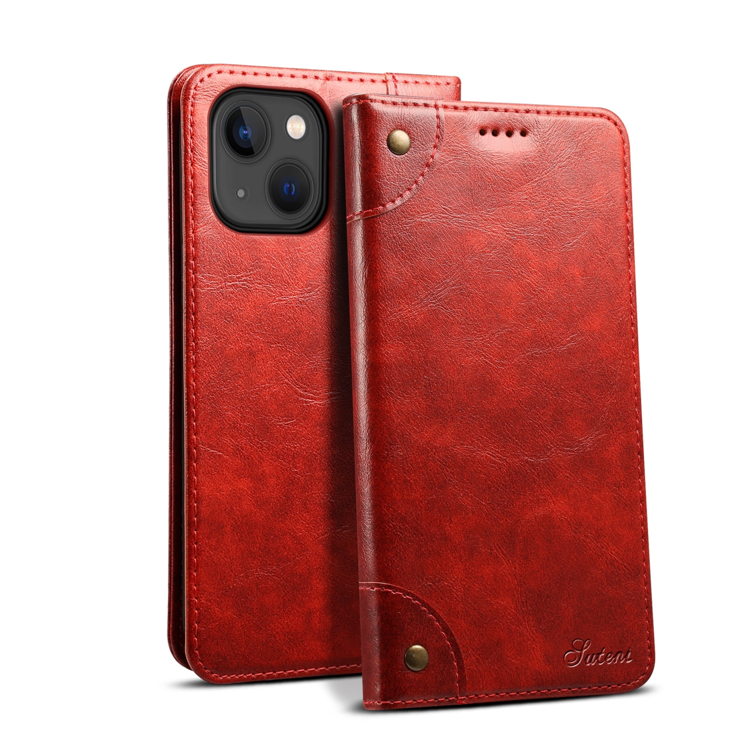 TECH CIRCLE Phone Case for iPhone 15 (2023) - PU Leather Protective ...