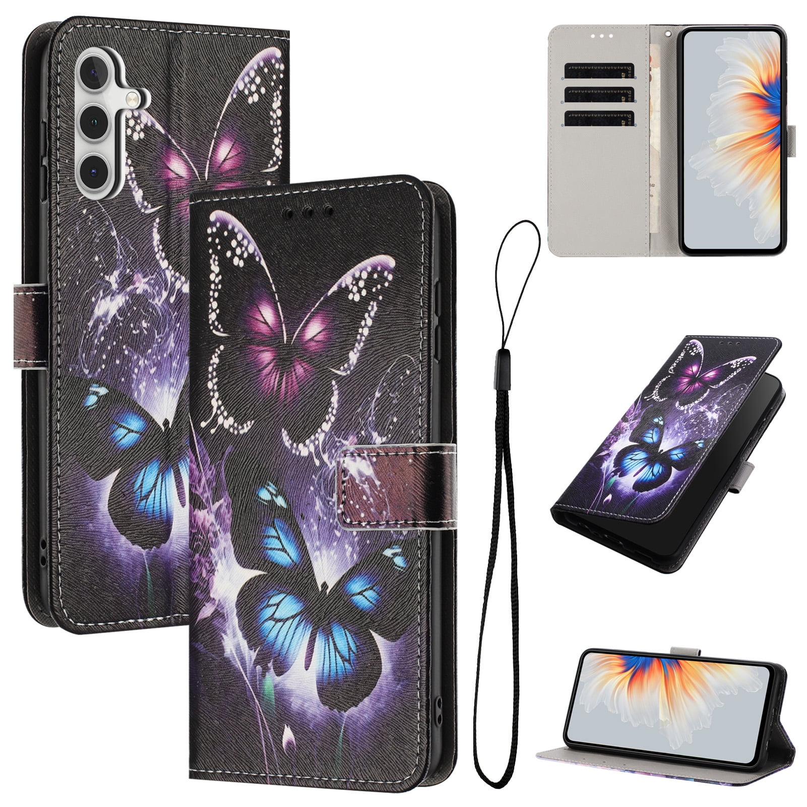 TECH CIRCLE for Samsung Galaxy A15 5G PU Leather Hybrid Wallet Case ...