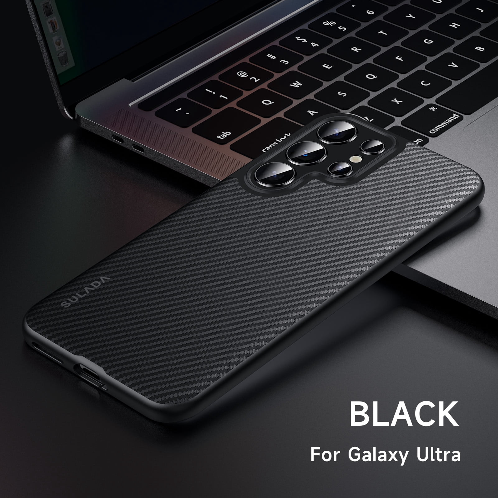 TECH CIRCLE for Samsung Galaxy S25 Ultra Hard PC Case,Ultra Slim Carbon ...