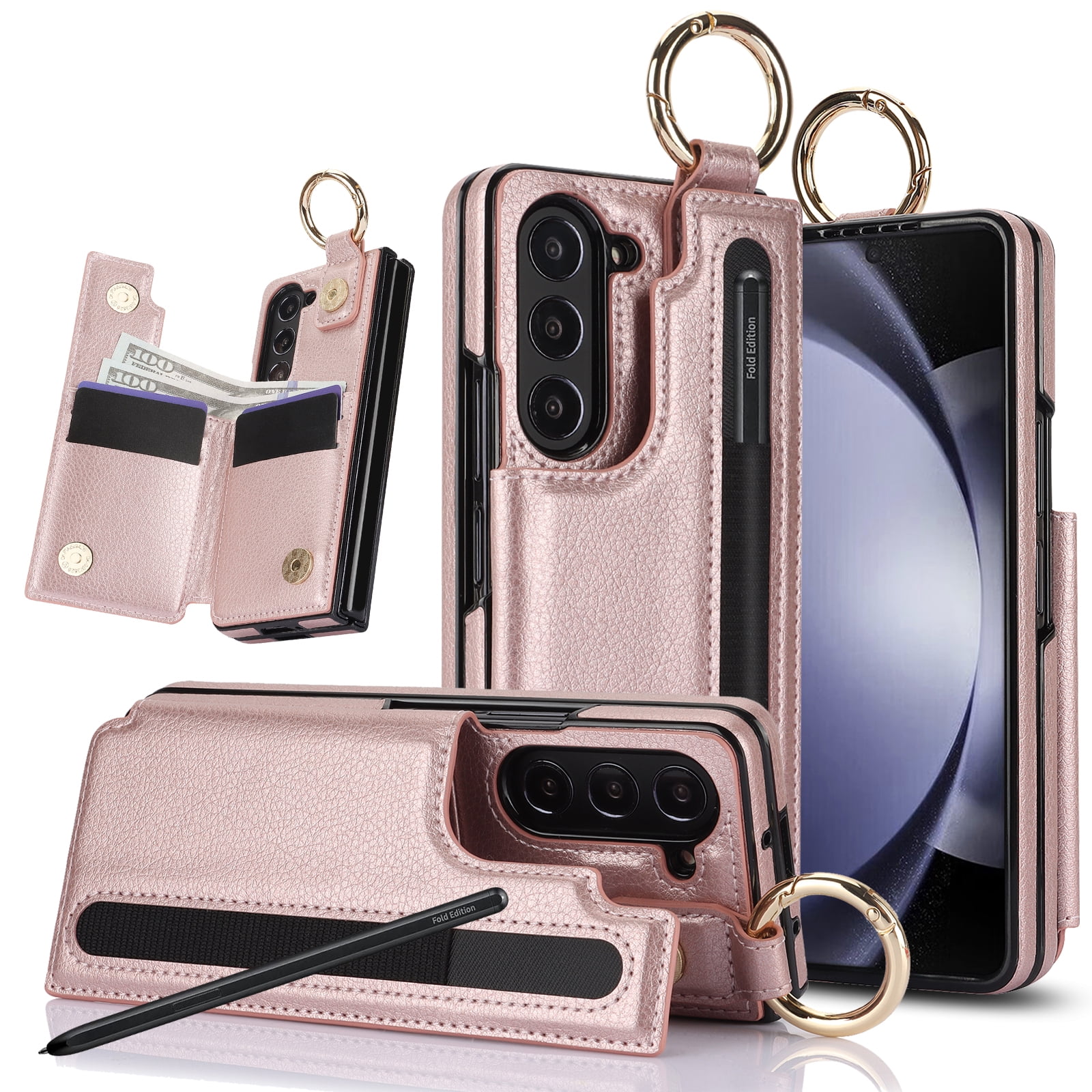 TECH CIRCLE for Samsung Galaxy Z Fold 5 Wallet Case with S-Pen Holder ...