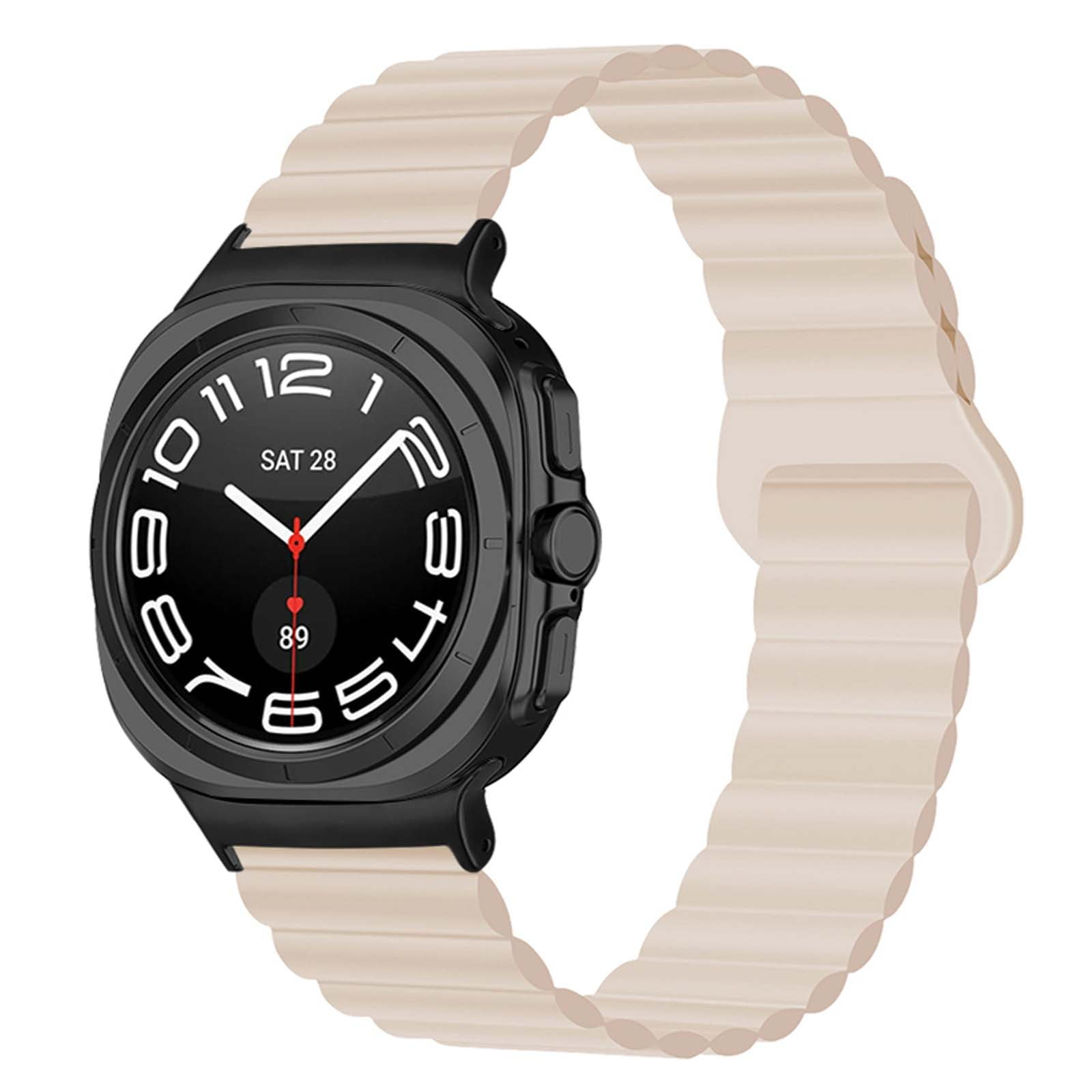 TECH CIRCLE Silicone Watch Bands for Samsung Galaxy Watch Ultra (47mm) Smartwatch, Magnetic ...