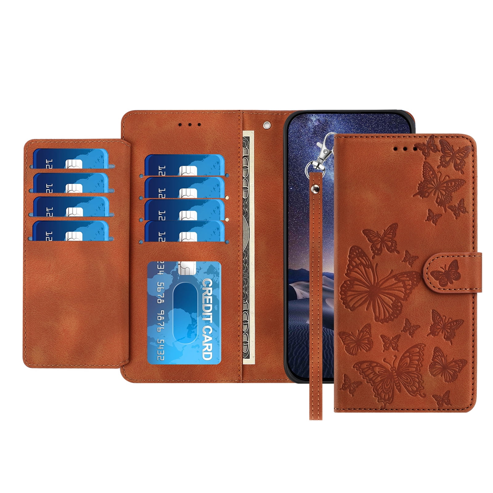 TECH CIRCLE Stylish Wallet Case for Galaxy A17 5G, Built-in 8 Card ...