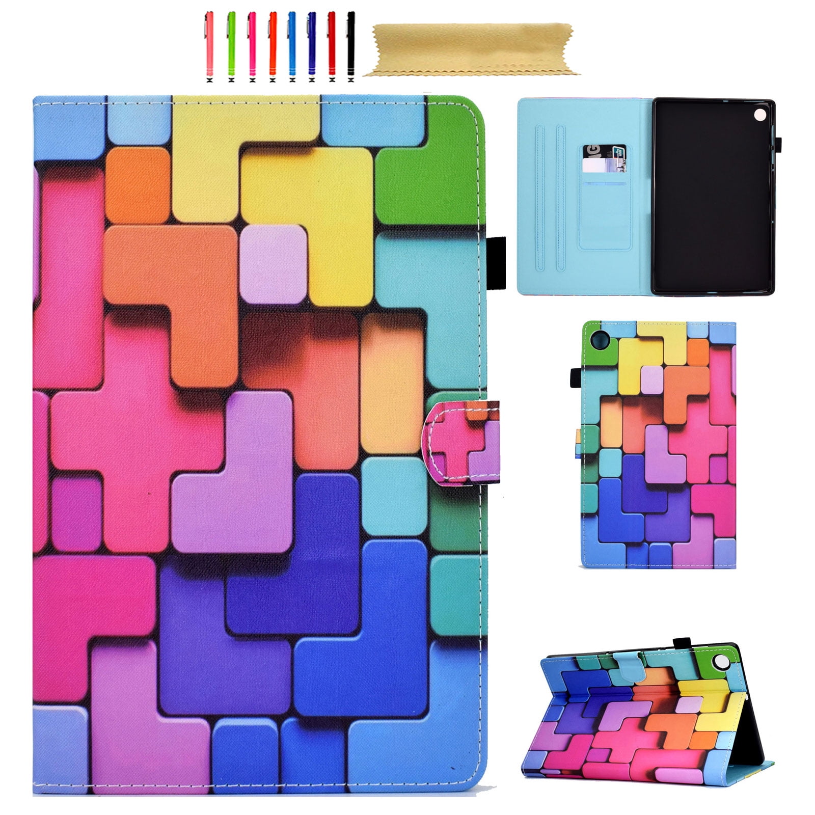 TECH CIRCLE Tablet Case for Samsung Galaxy Tab A9 8.7" Folio Cover with Card Pocket, Multi-Angle ...