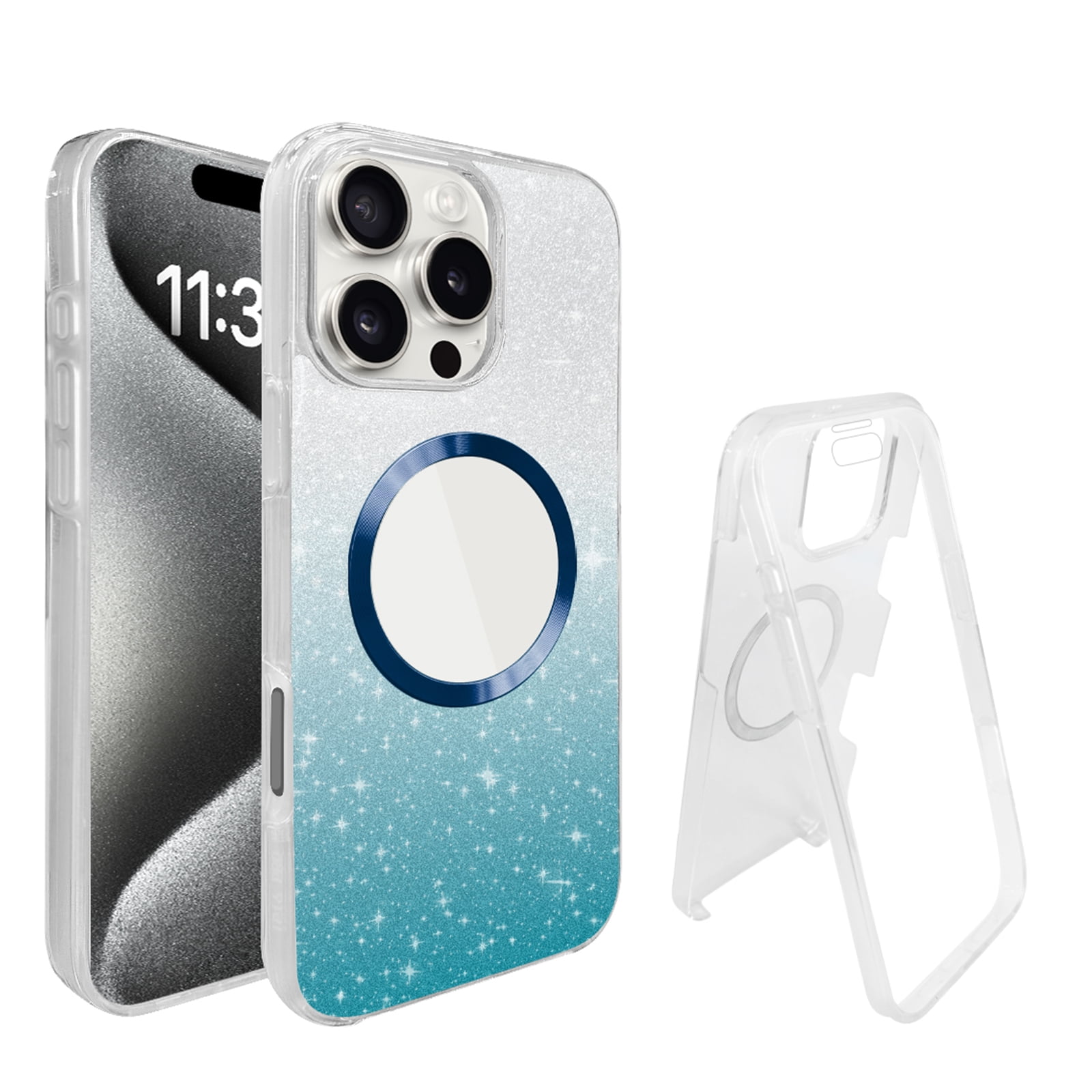 TECH CIRCLE for iPhone 16 Case 6.1-Inch (2024), Cute Shimmer Case with ...