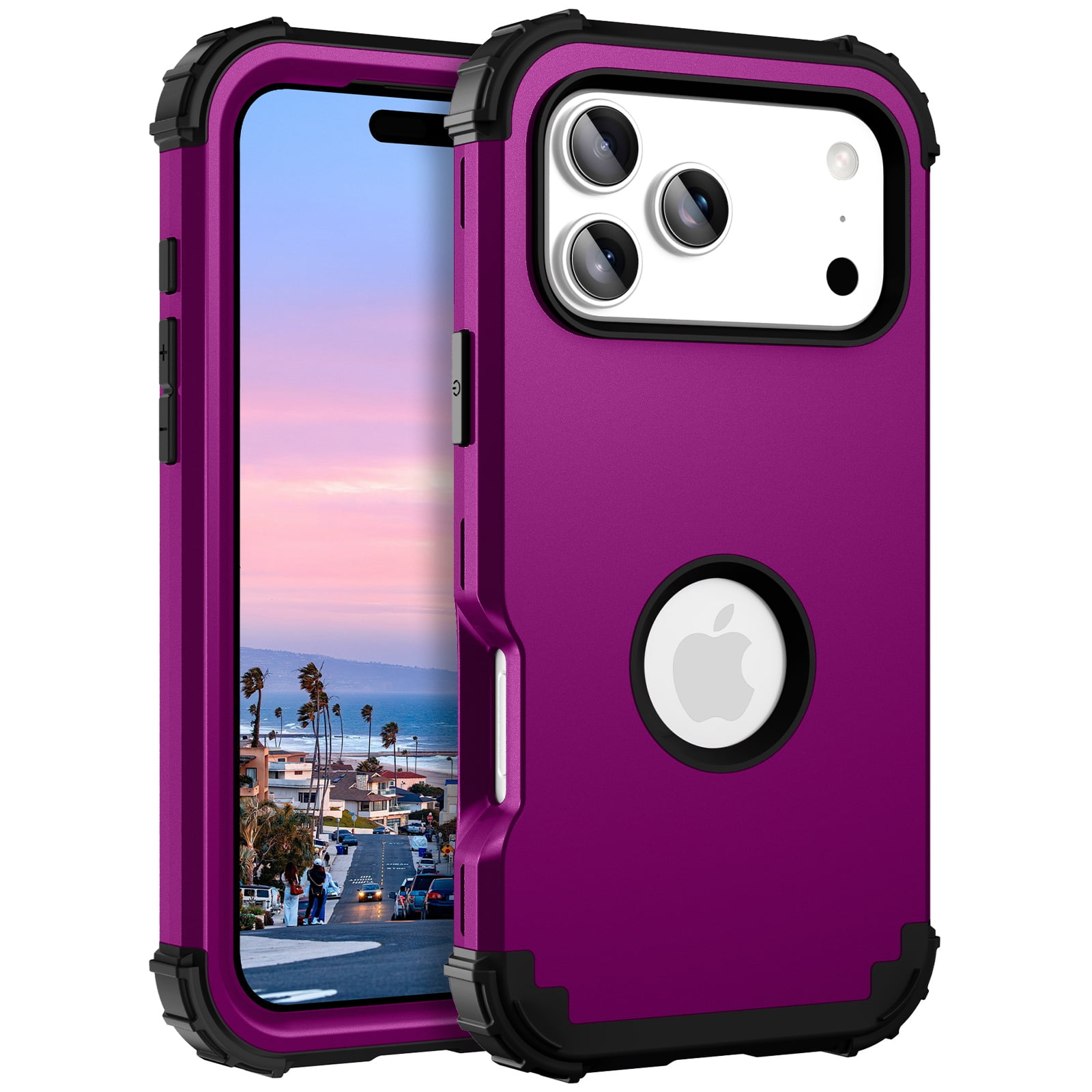 TECH CIRCLE for iPhone 17 Pro Max Slim Soft Rubber Armor Case,Three ...