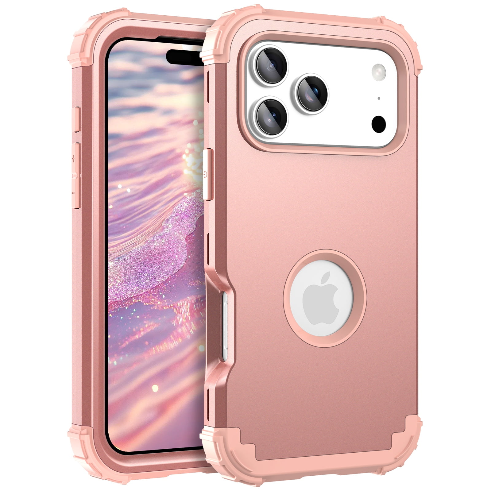 TECH CIRCLE for iPhone 17 Pro Slim Soft Rubber Armor Case,Three Layer ...