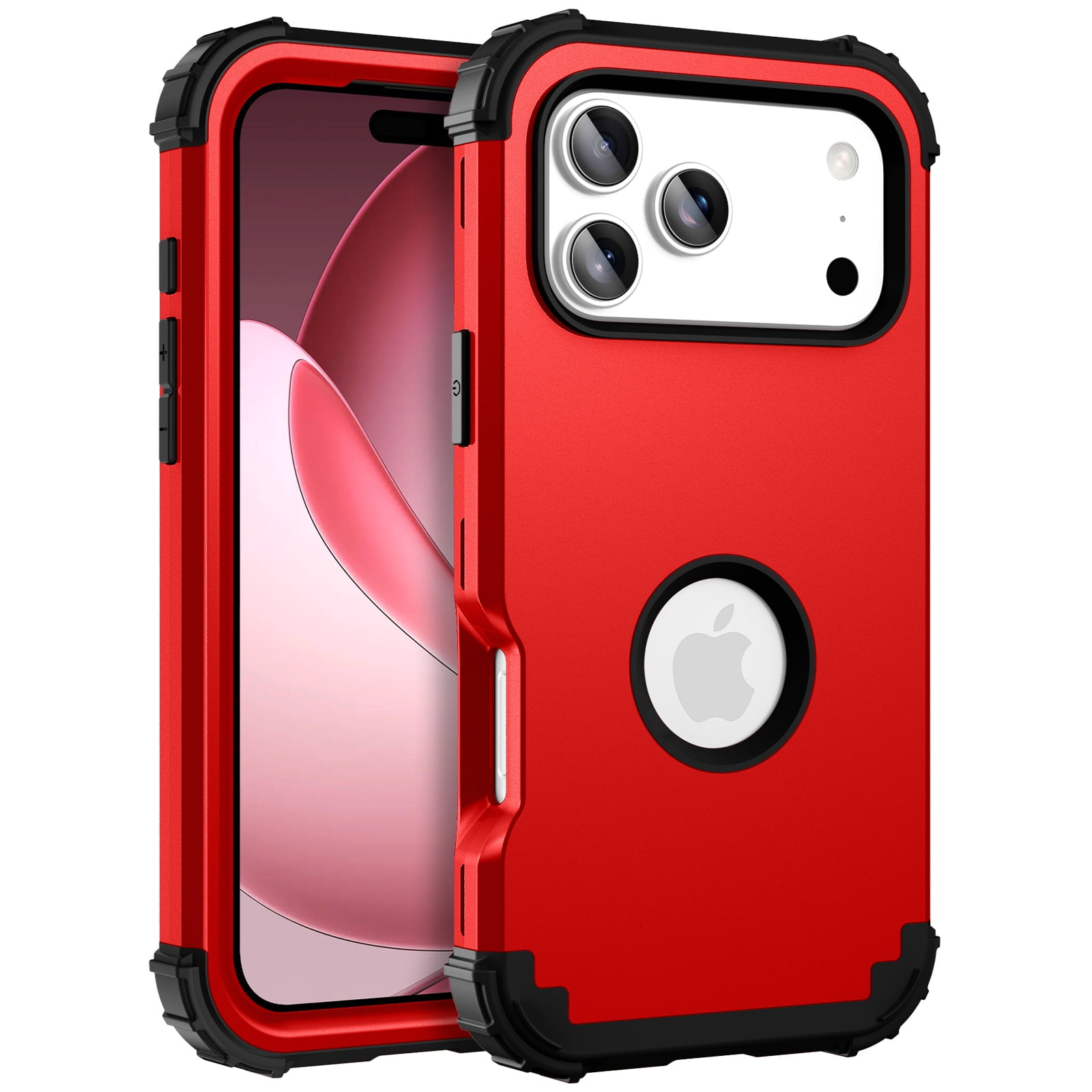 TECH CIRCLE for iPhone 17 Pro Slim Soft Rubber Armor Case,Three Layer ...