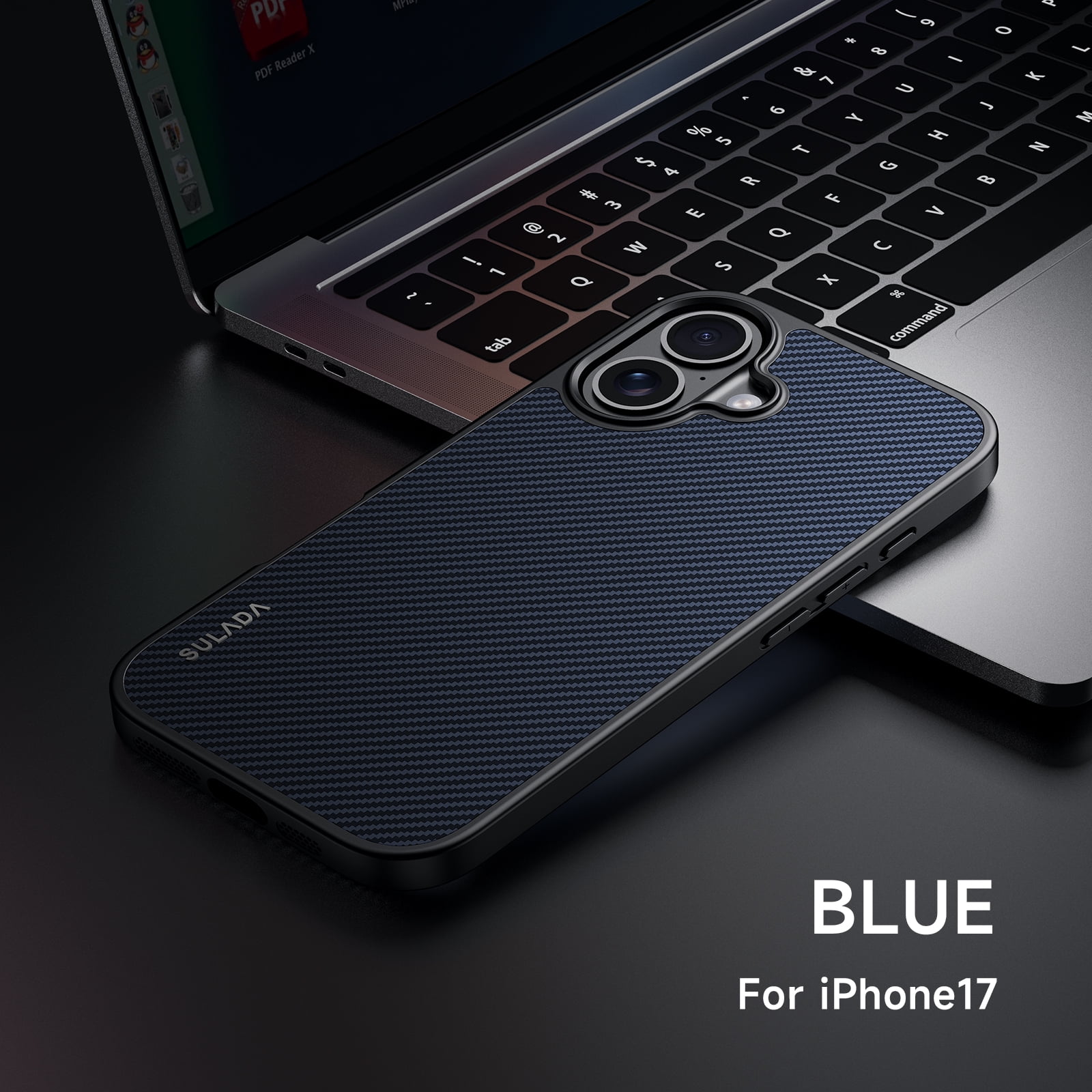 TECH CIRCLE for iPhone 17 Slim Hard PC Carbon Fiber Case,Compatible ...