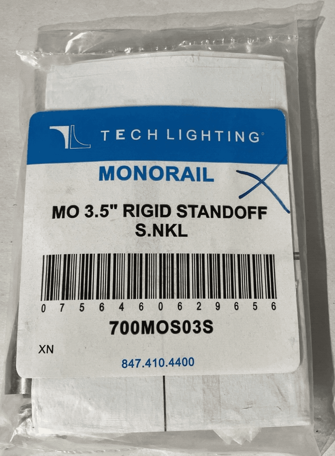 TECH Lighting Monorail 700MOS03S 3.5"” Satin Nickel MO Rigid Ceiling ...