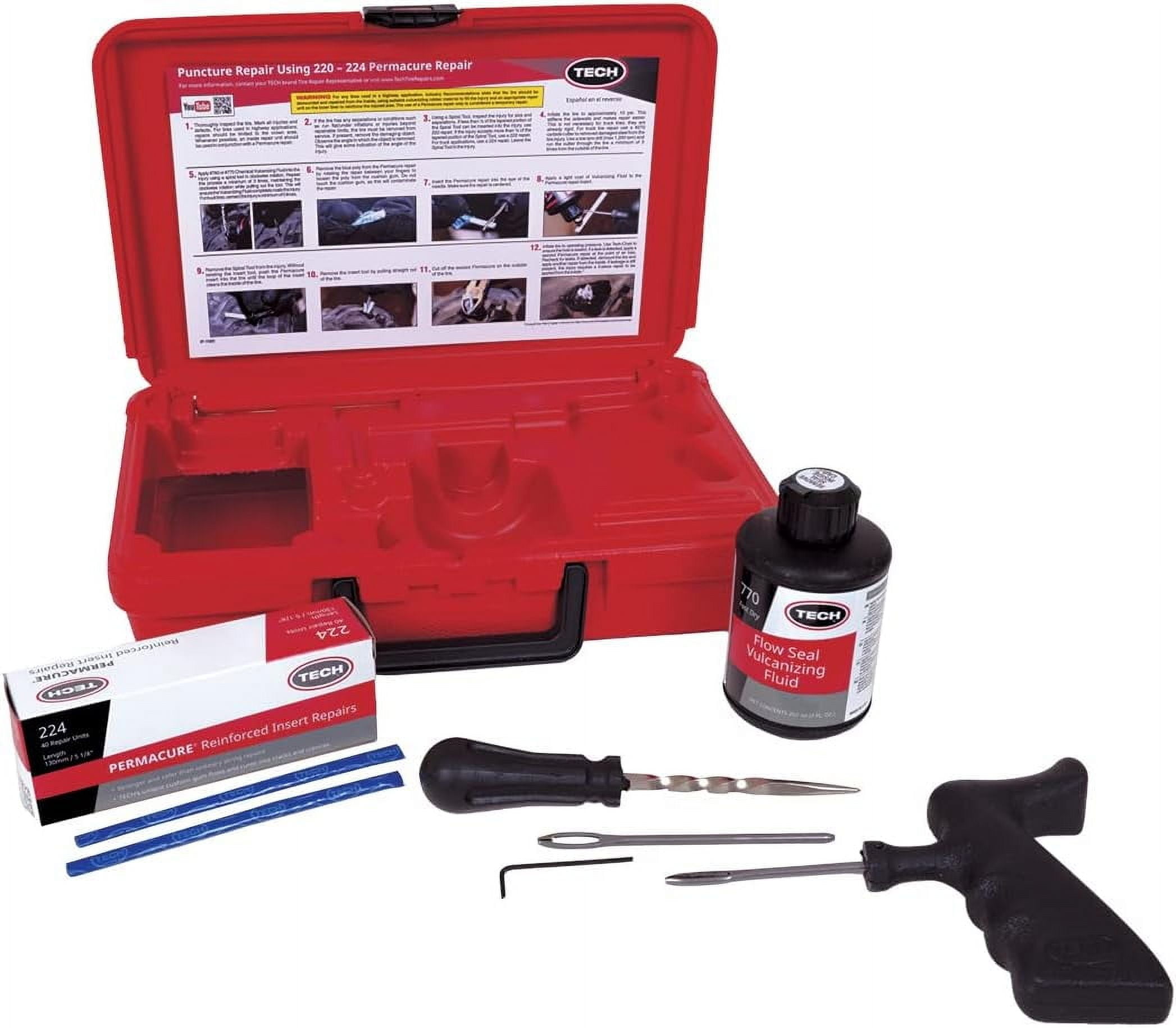 TECH Permacure Truck Tire Repair Kit - Ideal Size Tire Repairs for ...
