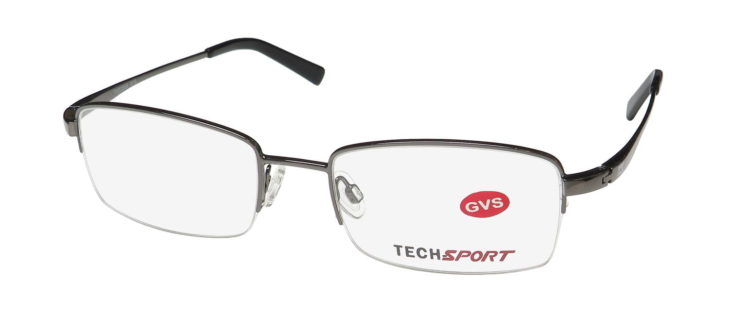 TECH-SPORT TXS3006 EYEGLASS FRAME/GLASSES HALF-RIM CLASSIC SHAPE ...