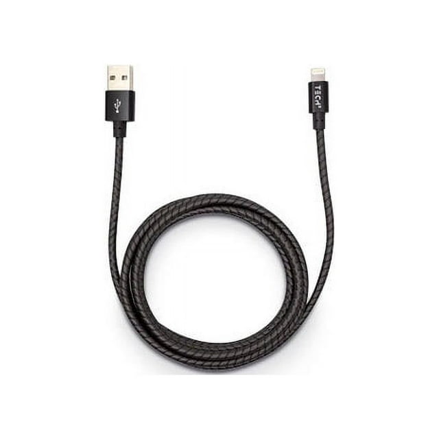 TECH2 Metal Lightning Cable, Black, 4ft (2 Pack) - Walmart.com