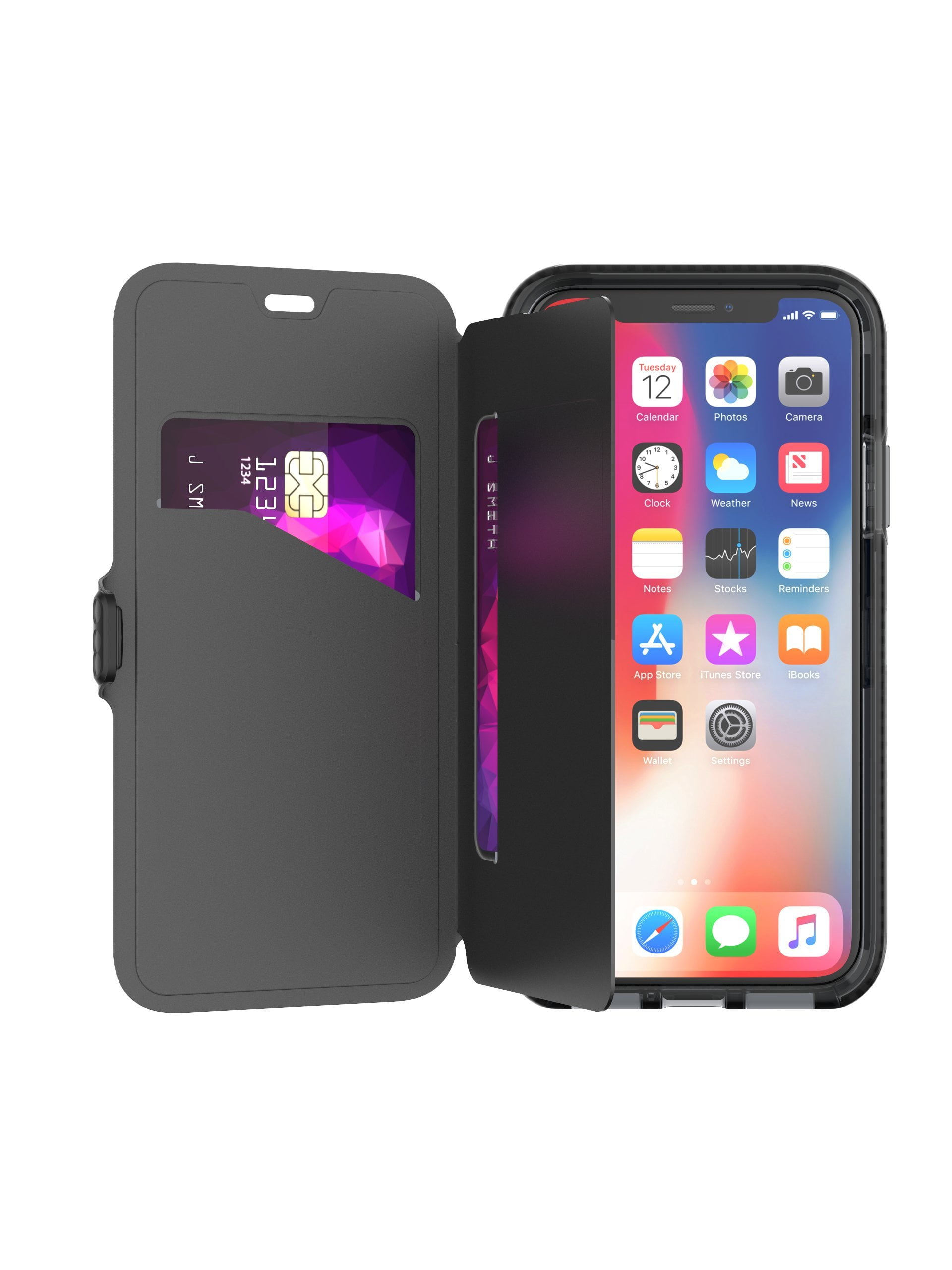 TECH21 Evo Wallet Case for iPhone X & XS (5.8") - Authentic- Black ...