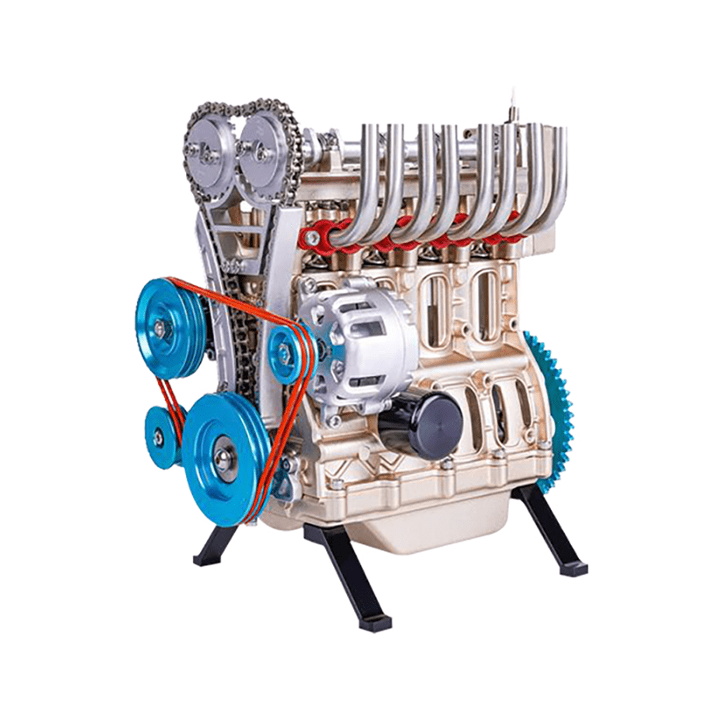 TECHING V4 Engine Model Kit 4-Cylinder Car Engine Assembly Kit Ideal ...