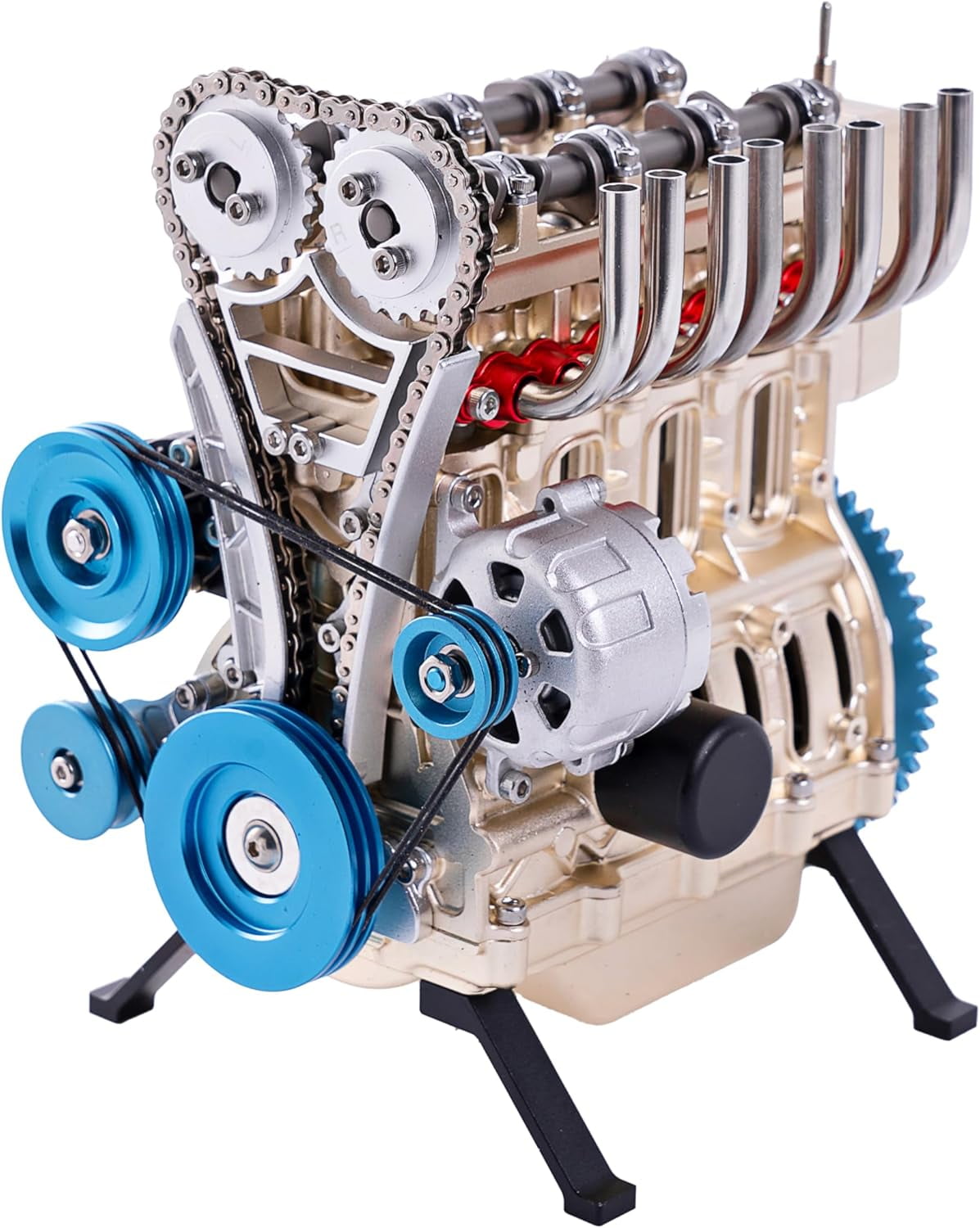 TECHING v4 Engine Model kit Full Metal Model Engine Assembly Kit Kids ...