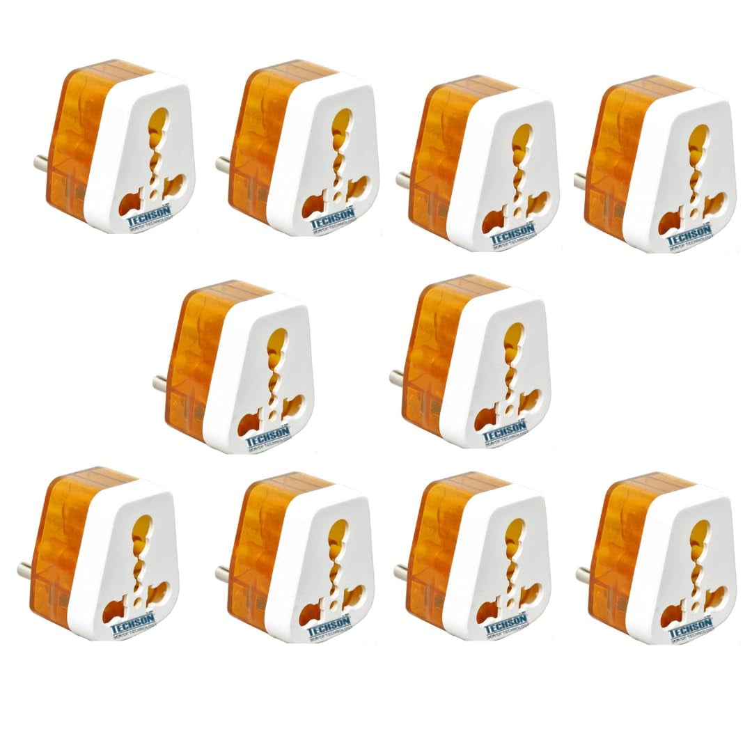 TECHSON 6amp to 16amp 3 Pin Universal Conversion Plug Converts 6A ...