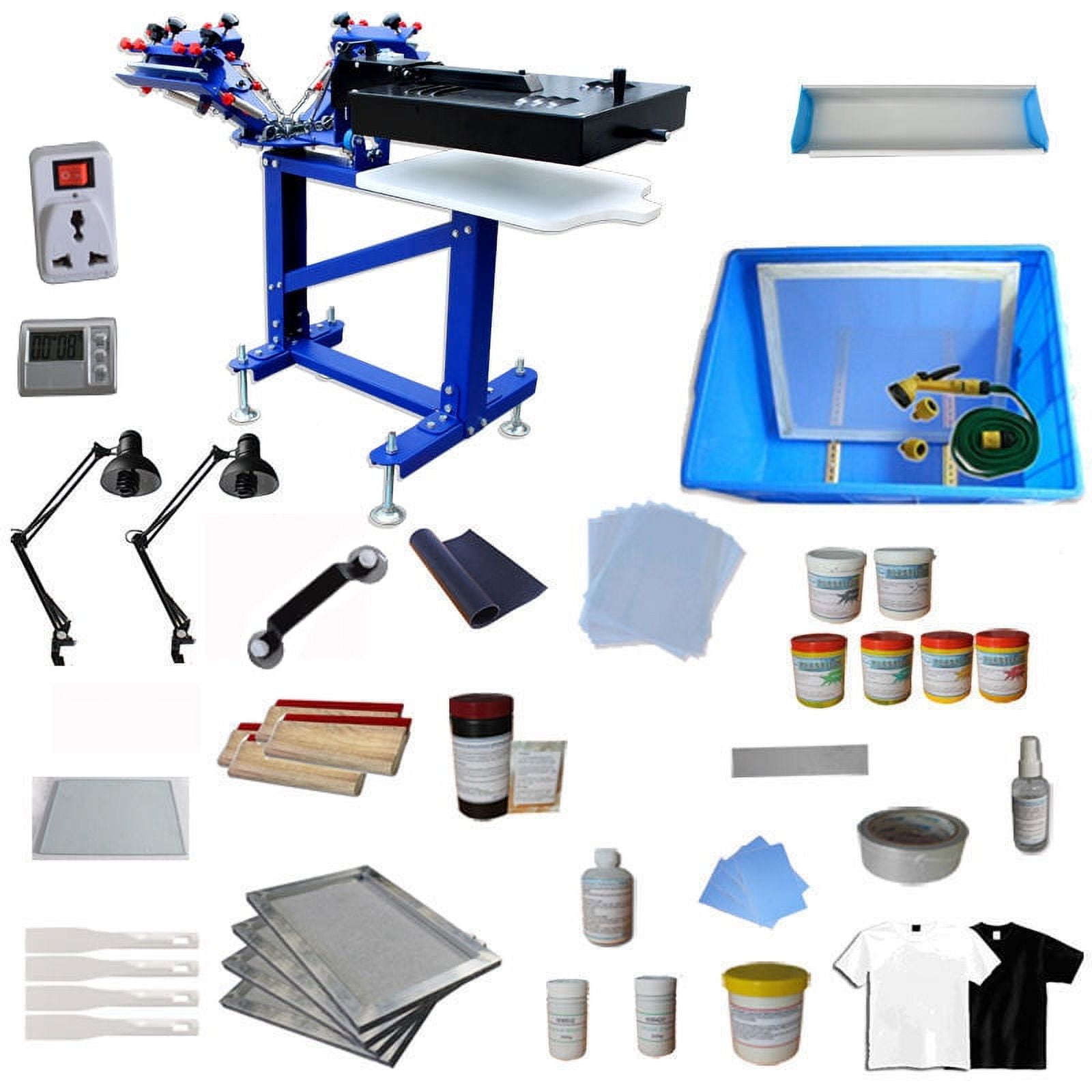 TECHTONGDA 3 color 1 station Screen Printing Full Start Kit Micro ...