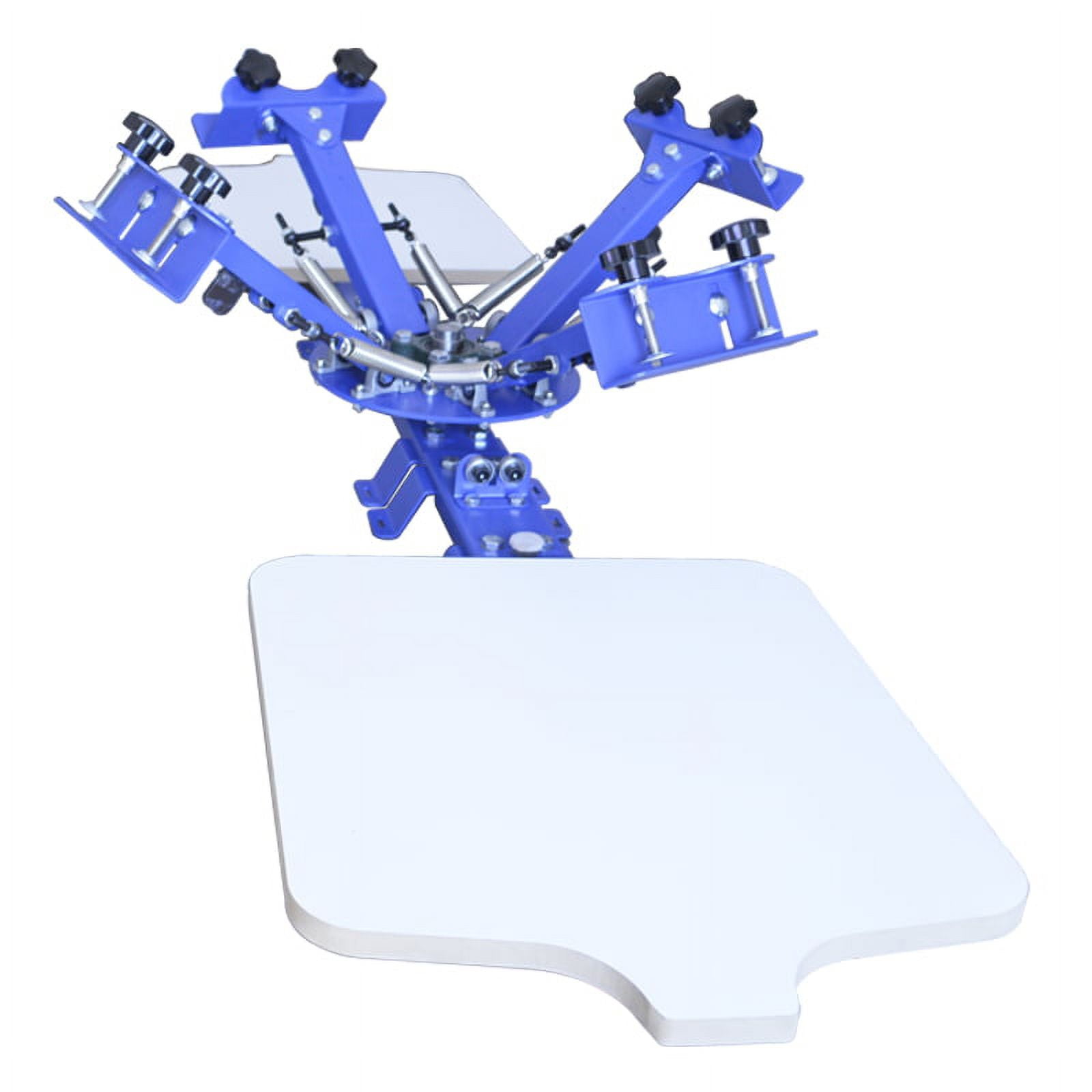 TECHTONGDA 4 Color 2 Station Screen Printing Press Table Type Printer ...