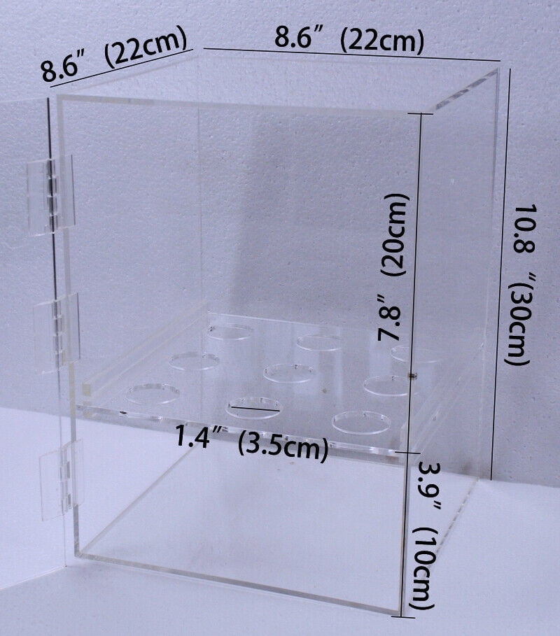 TECHTONGDA 9-Holes Ice Cream Cone Cabinet Holder with Door Clear ...