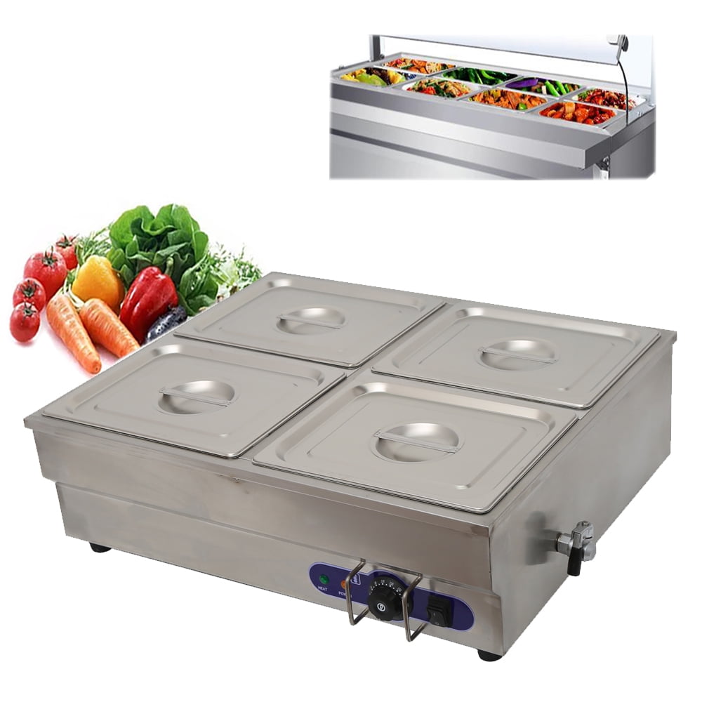 TECHTONGDA Commercial Food Warmer Squarish Stainless Steel Bain Marie ...