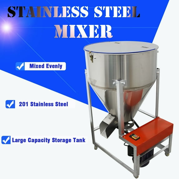 TECHTONGDA 201 Stainless Steel Feed Mixer, 100kg/220Lbs, for Food ...