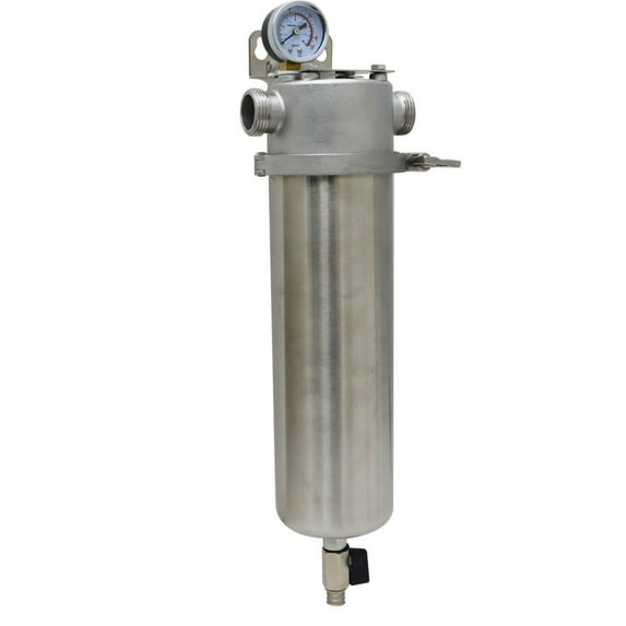 TECHTONGDA 10 inch Front Water Filter Housing, 1 inch NPT, 304 ...