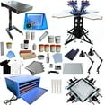 TECHTONGDA Full Set 4 Color 4 Station Screen Printing Kit Silk Screen ...