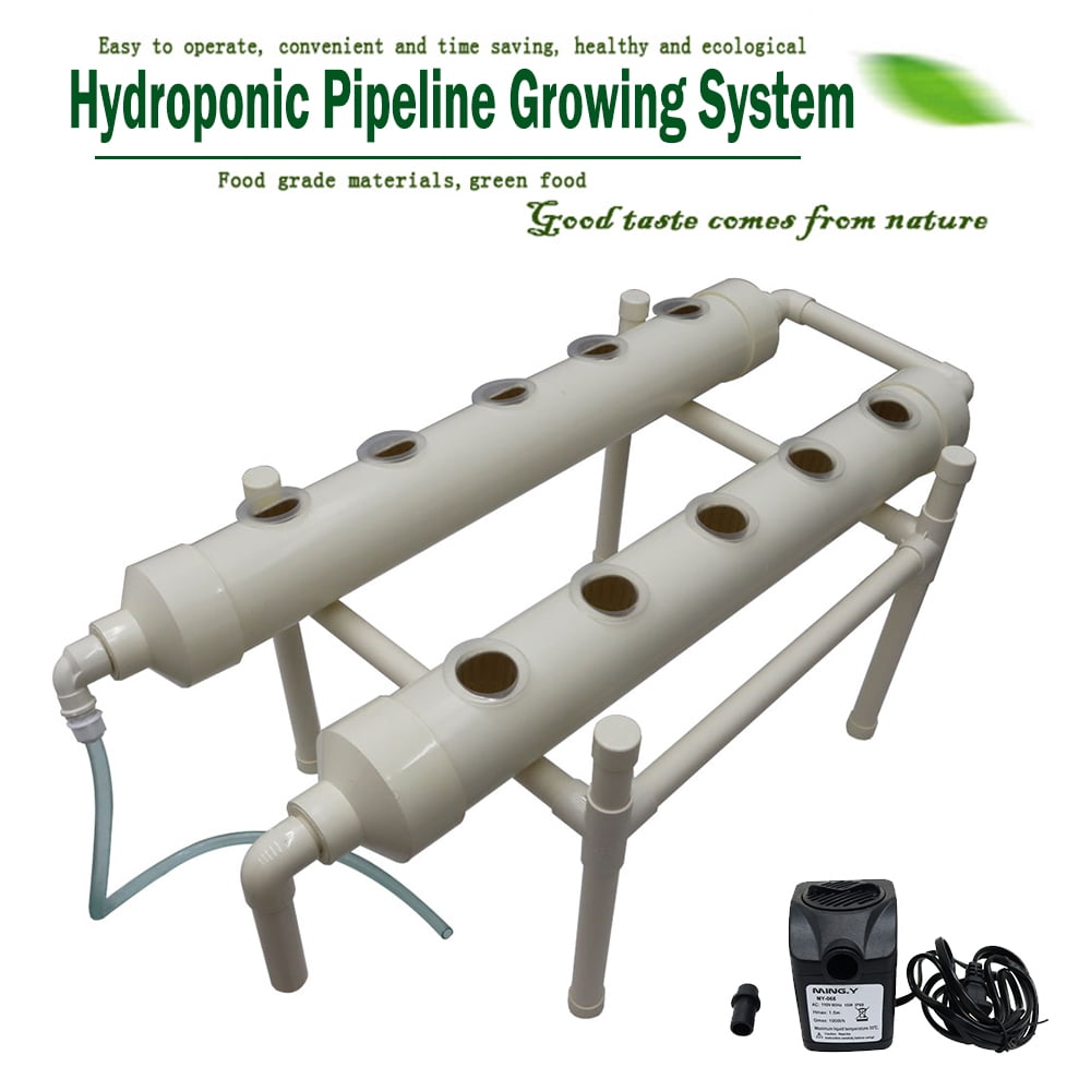 TECHTONGDA Hydroponic 10 Holes Site Grow Kit Vegetable Planter Garden ...