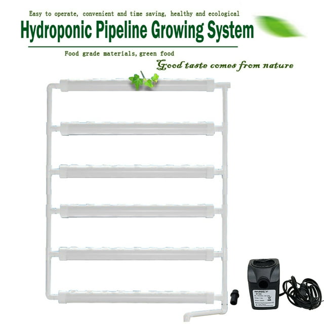 TECHTONGDA Hydroponic 54 Holes Site Grow Kit Wall Mounting Type ...