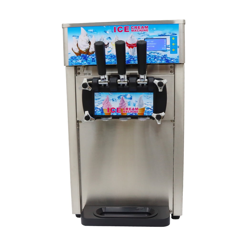TECHTONGDA Ice Cream Machine Commercial 3 Flavor Soft Ice Cream Maker ...