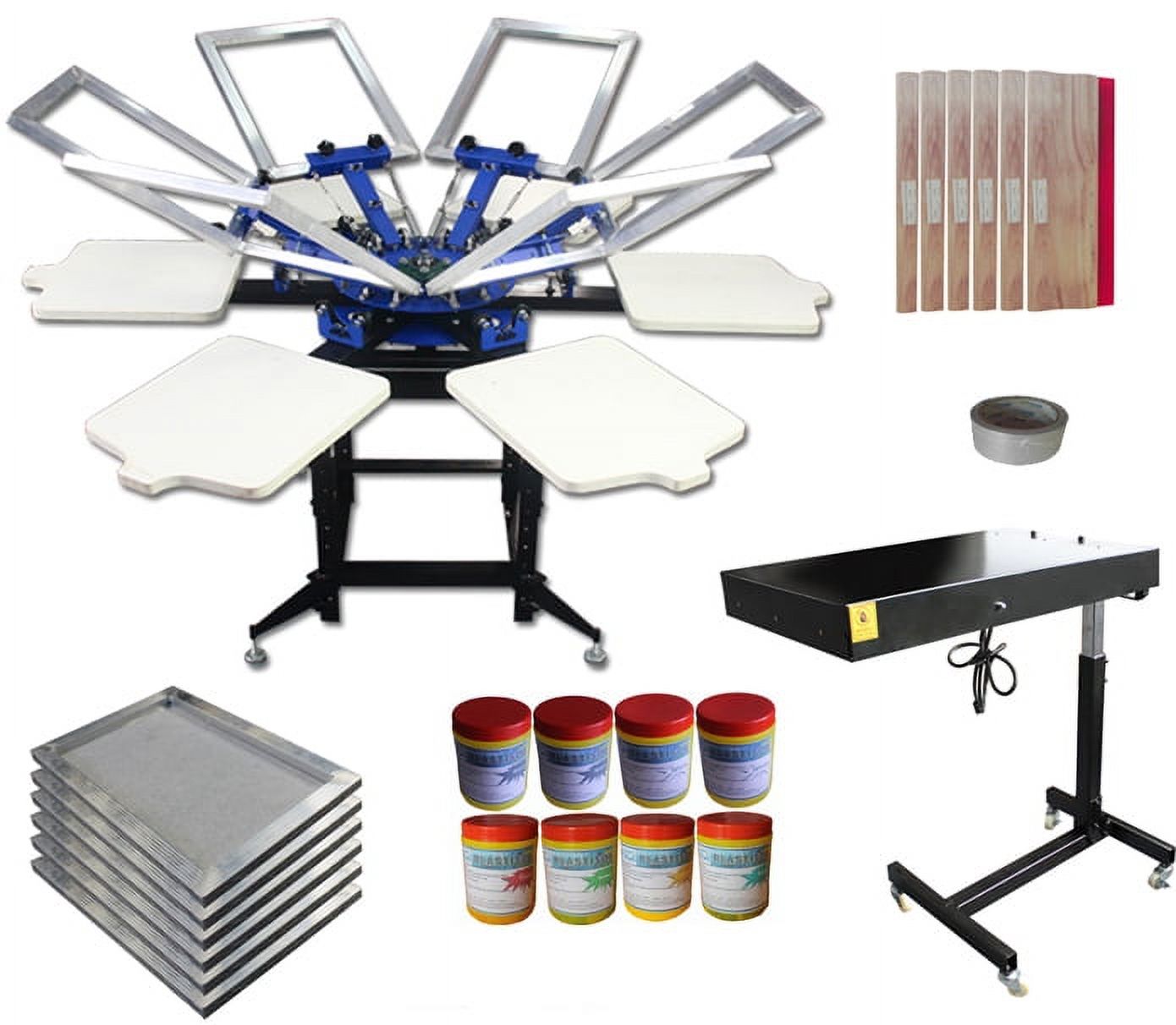 TECHTONGDA Micro-registration 6 Color 6 Station Screen Printing Machine ...