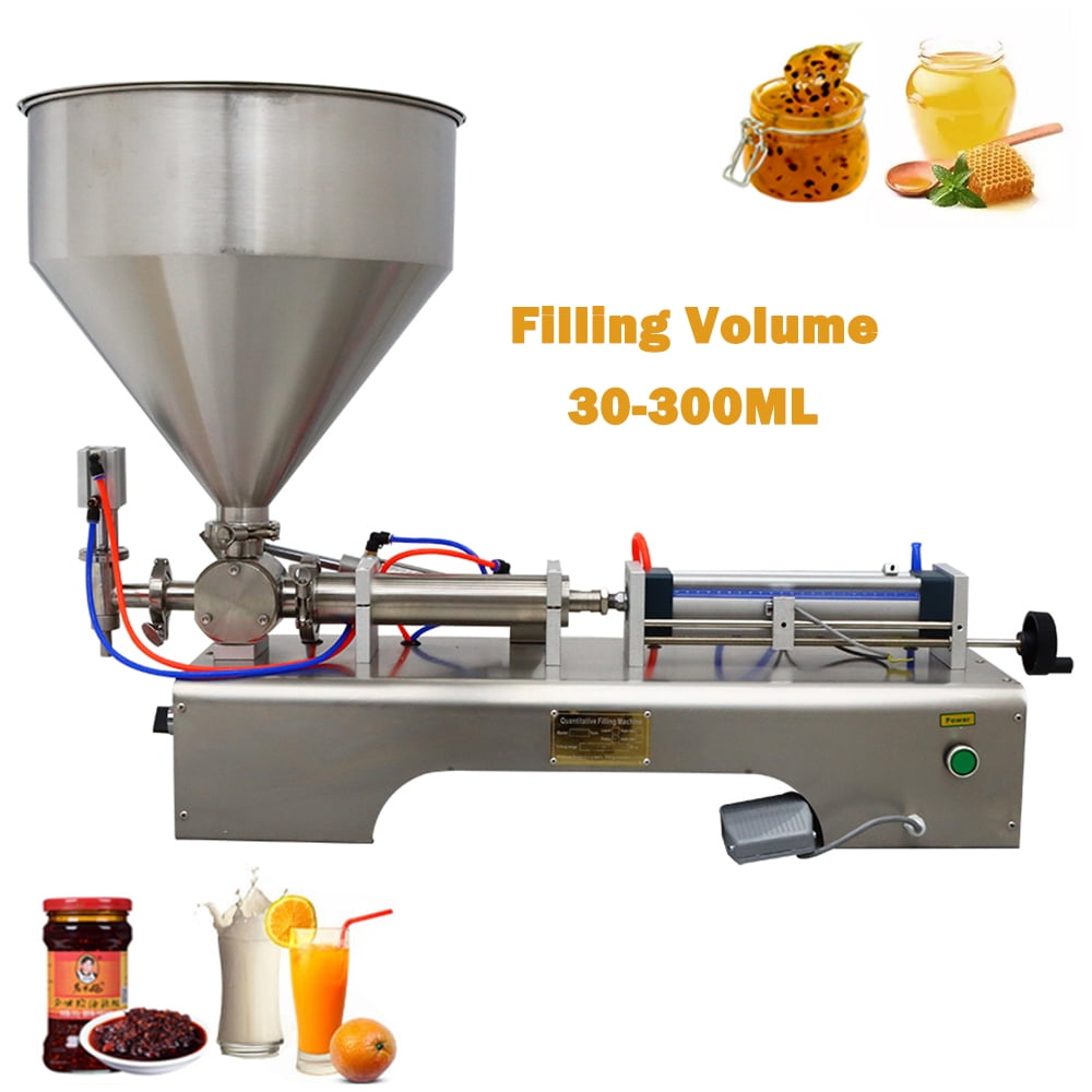 TECHTONGDA Paste Liquid Filling Machine Pneumatic 30-300ml Stainless Steel Piston Filler ...