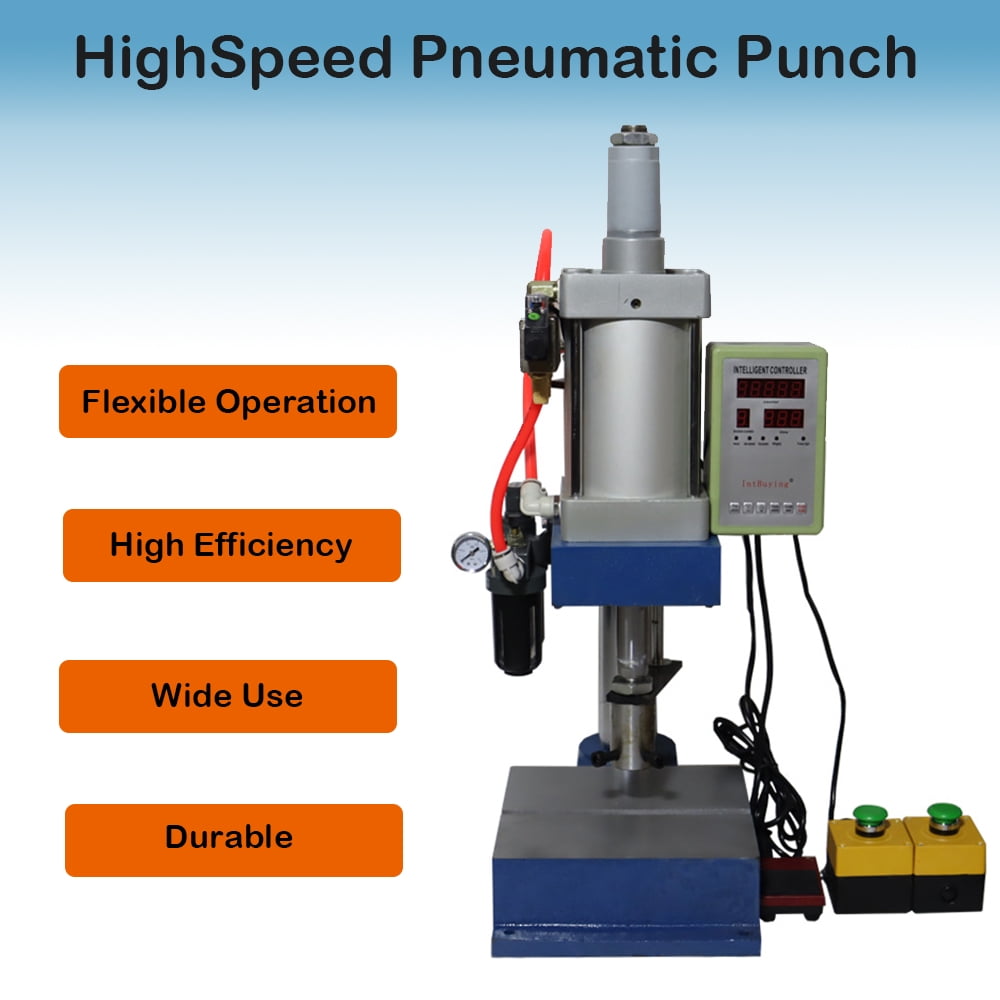 TECHTONGDA Pneumatic Punch Press Machine 1763Lb/800Kg Pressure Punching ...