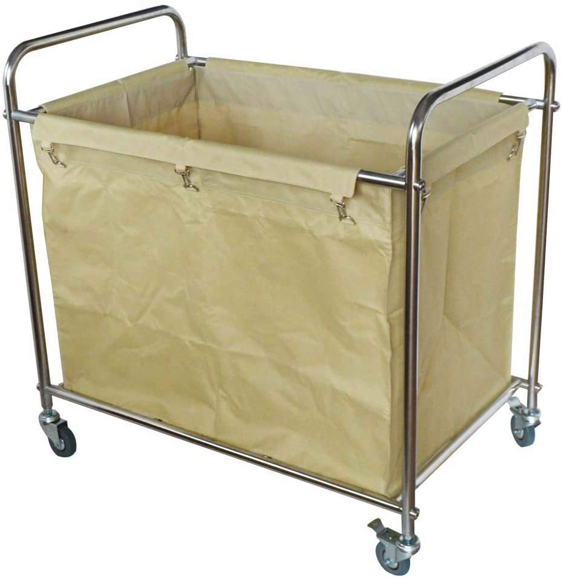 TECHTONGDA Rolling Laundry Sorter Cart Trolley Stainless Steel Frame ...