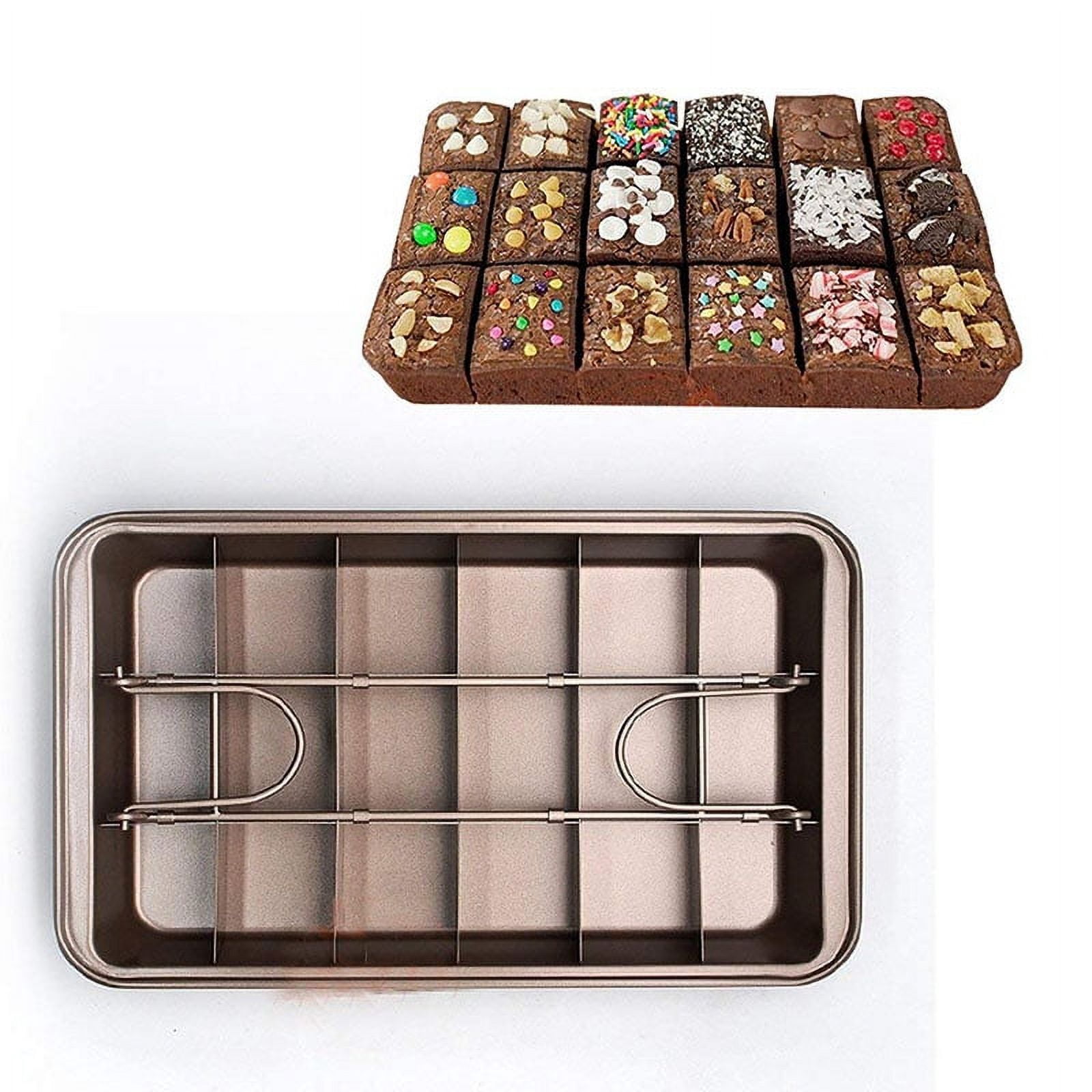 TECHTONGDA Square Brownie Mold Non Stick Brownie Pan with Heavy-Duty ...