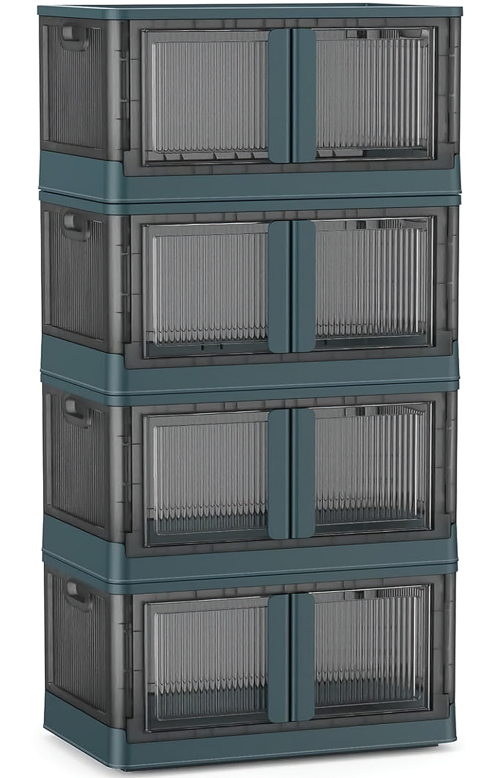 TECHVIDA 25 Gal Lidded Storage Bins, 4 Packs Strong Big Storage Cabinet ...