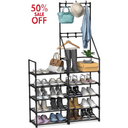 FANHAO Vertical Display 4-Tier Stainless Steel Shoe Rack, Stores Up To ...