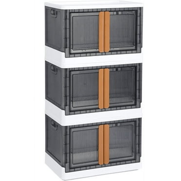 Skywin Plastic Stackable Storage Bins for Pantry White - 4-Pack Small ...