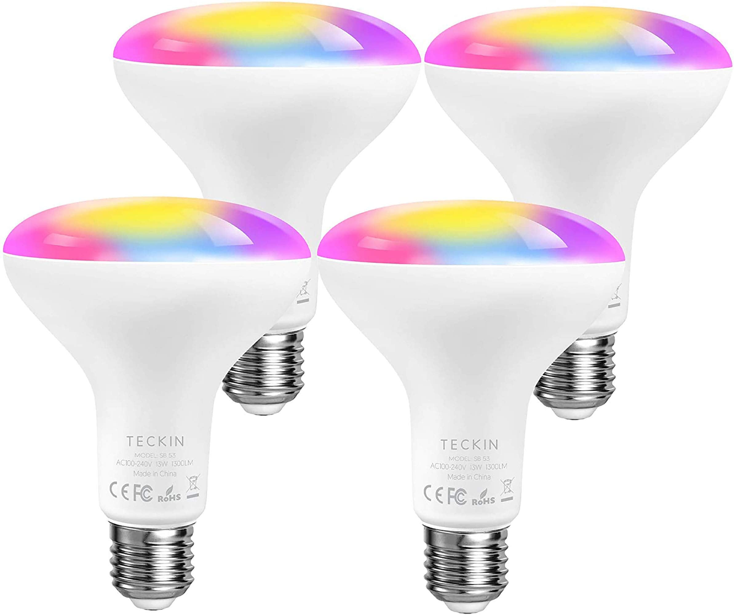 TECKIN Smart Light Bulbs,E26 13Watts RGBCW Multicolor Smart Wifi LED ...