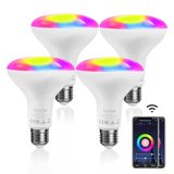 TECKIN Smart Light Bulbs,E26 13Watts RGBCW Multicolor Smart Wifi LED Bulbs, Compatible with ...