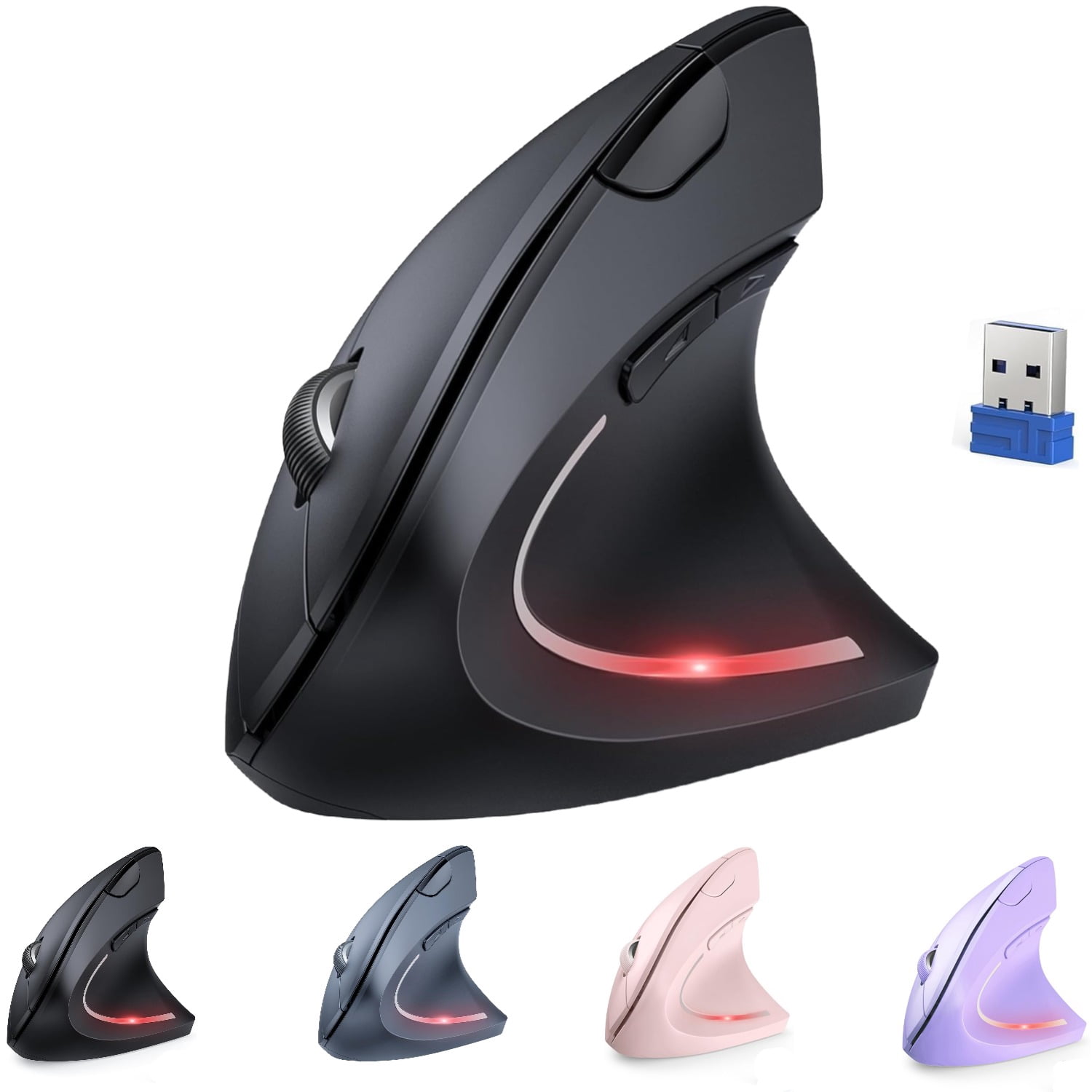 TECKNET 2.4G Ergonomic Mouse Vertical Wireless - 4800 DPI Optical ...