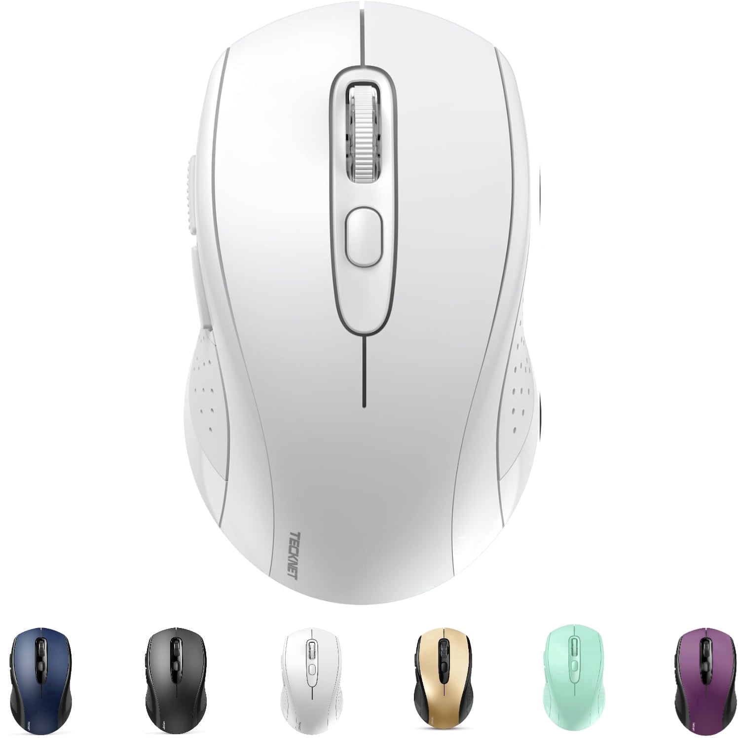 TECKNET Bluetooth Mouse, 4000DPI Wireless Mice for Laptop 2-in-1(BT 5.0 ...