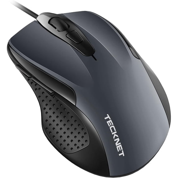TECKNET USB Wired Mouse, 6-Button Corded Computer Mouse with 4 ...
