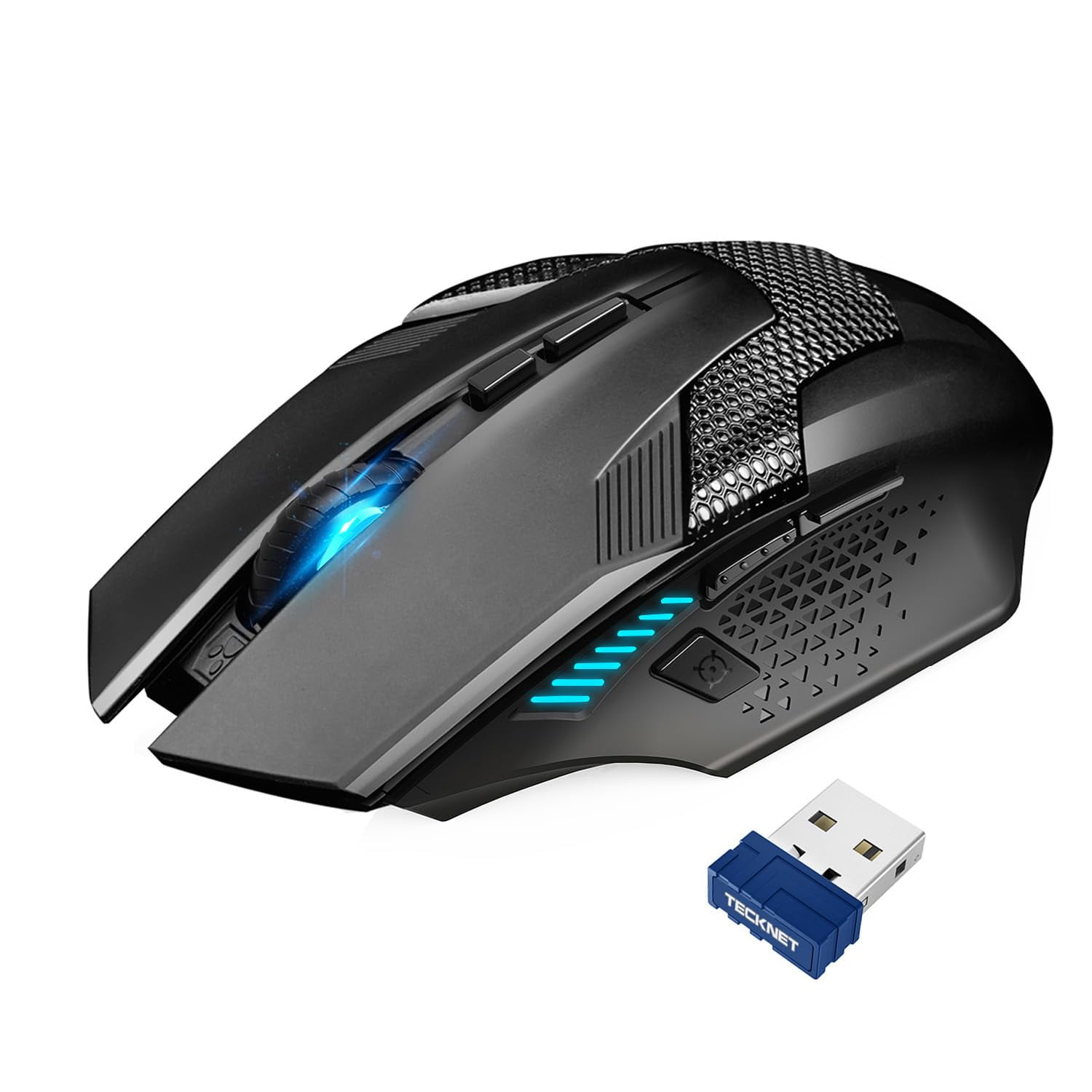 TECKNET Wireless Mouse, USB Cordless Computer Mouse with 8 Buttons ...