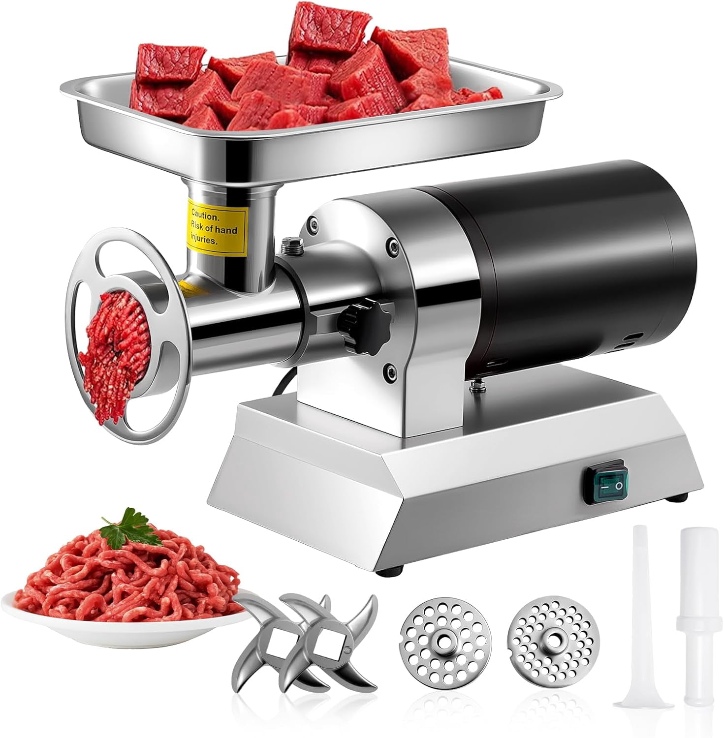 TECSPACE 1.14 HP 850W Food Grade Stainless Steel Commercial Meat ...