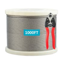 T316 Stainless Steel Cable, 450ft 1/8 inch, 7x7 Strands Wire Rope for ...