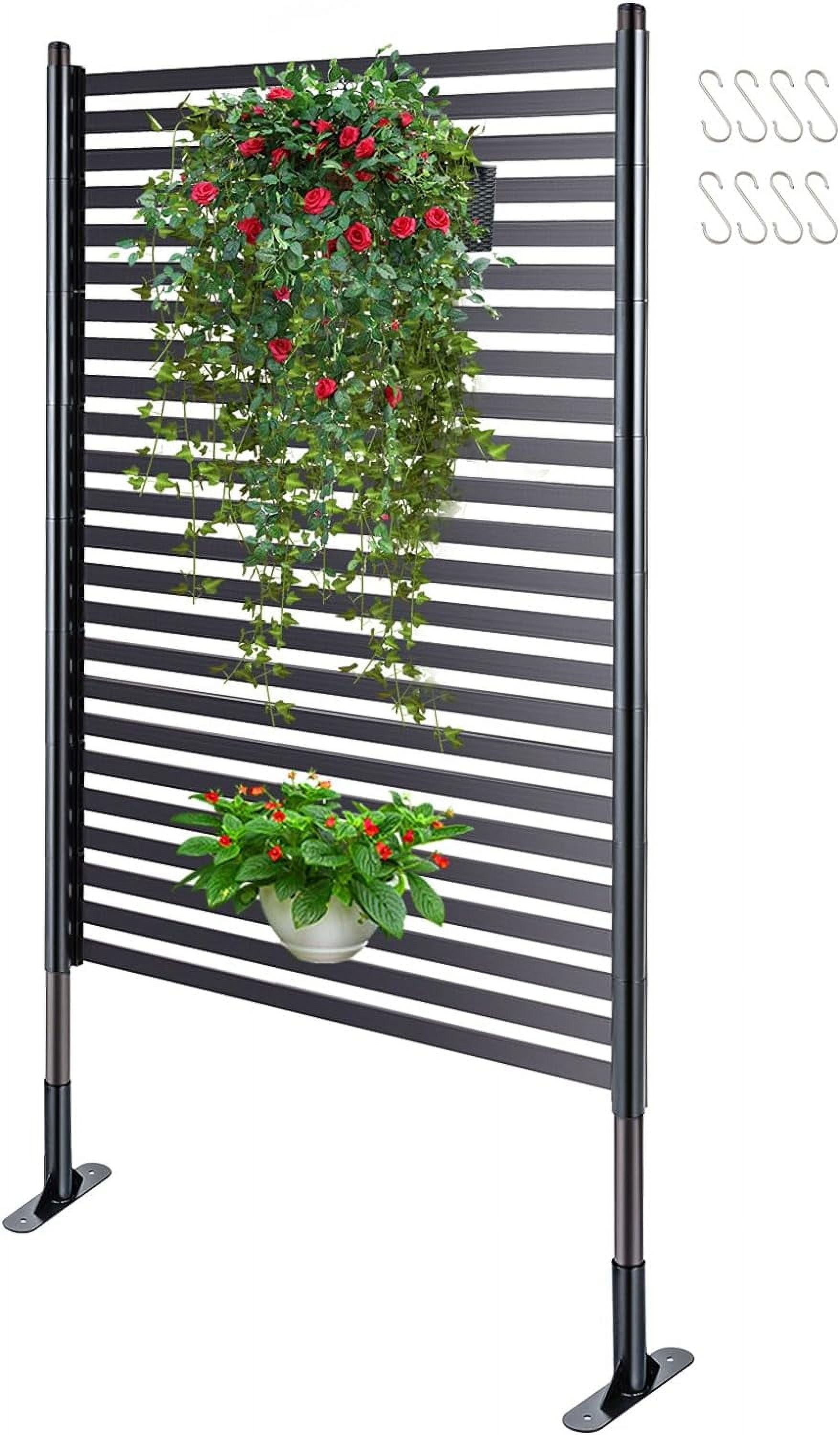 TECSPACE 3FT W x 5FT H Outdoor Privacy Screens, PE Galvanised Steel ...