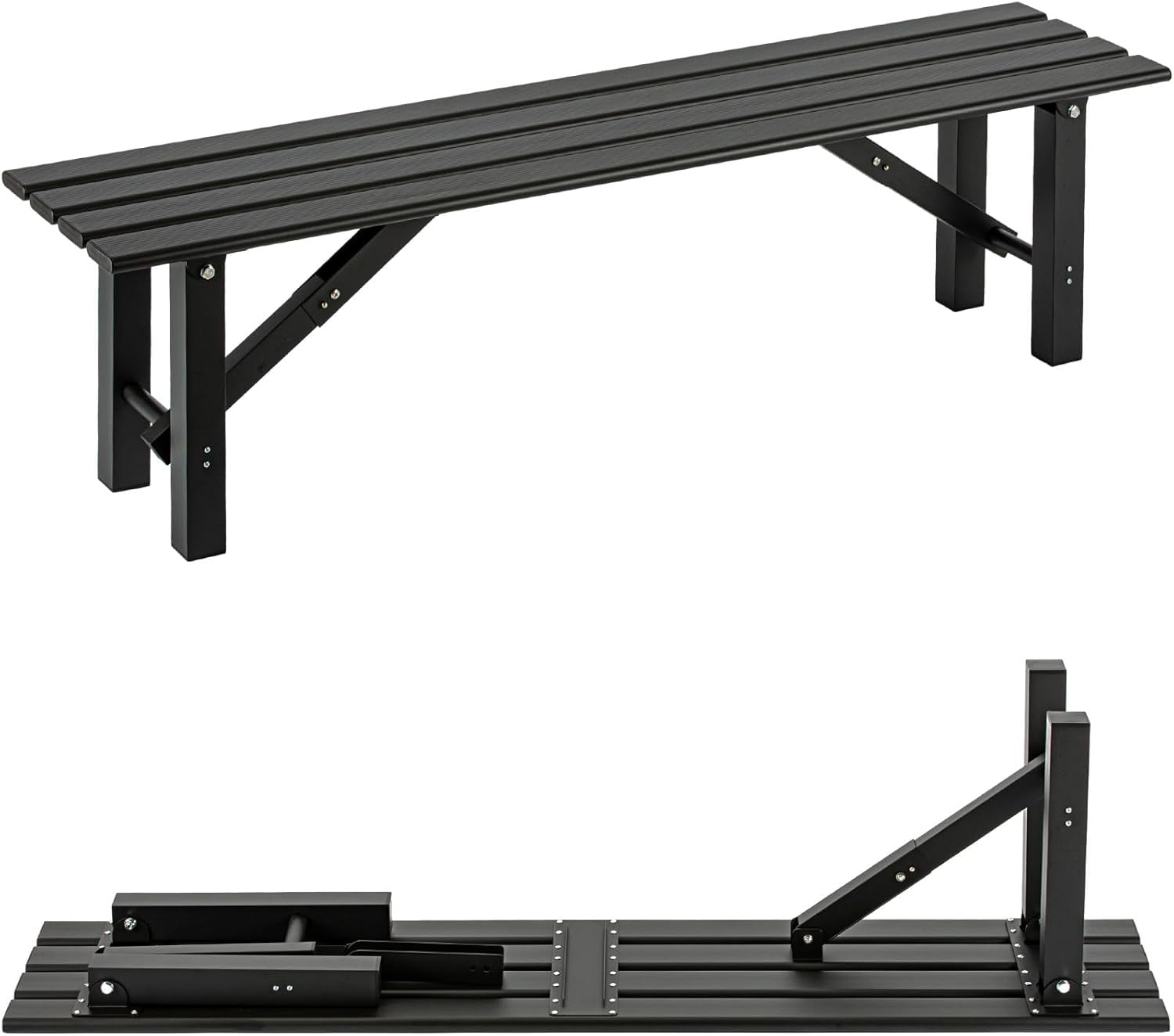 TECSPACE 47″ Aluminum Folding Seat, 2 Person All Weather Outdoor ...